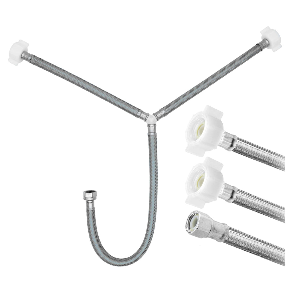 Conector Flexible Tipo Yee | Lavabo y Fregadero | 3/8" COMP X 1/2" AM ...