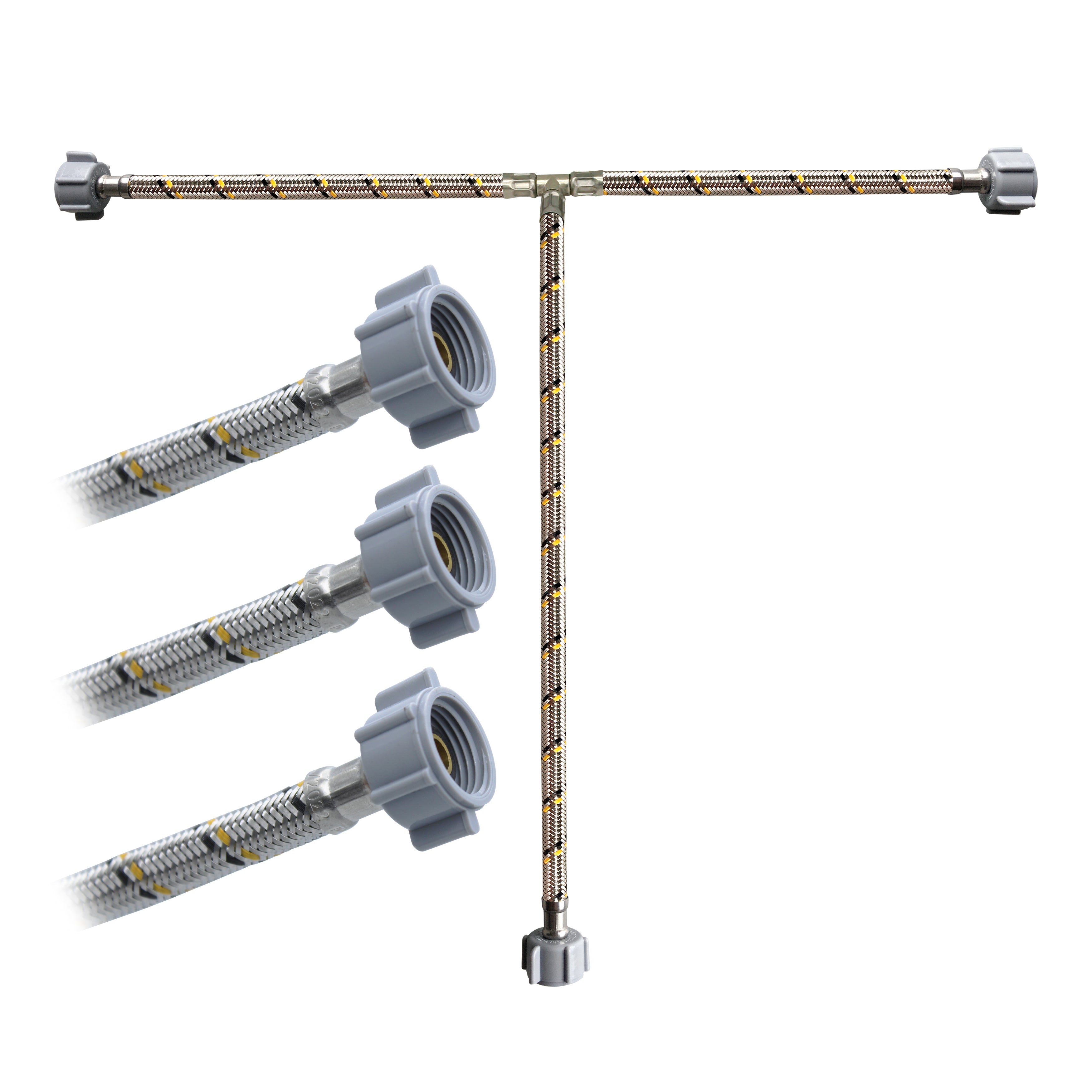 Conector Flexible Tipo Yee | Lavabo y Fregadero | 1/2" AM X 1/2" AM X ...